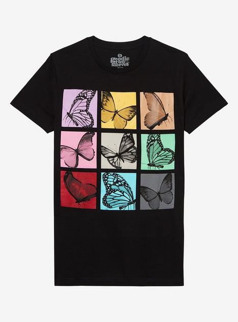 Butterfly Grid Boyfriend Fit Girls T-Shirt By Goodie Two Sleeves | Hot ...