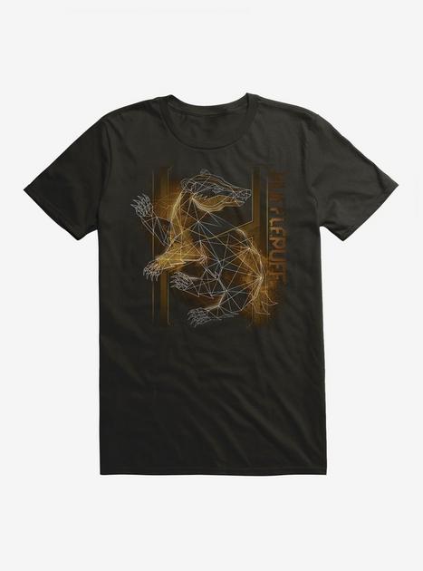 Harry Potter Hufflepuff Outline Logo Extra Soft T-Shirt - BLACK | Hot Topic