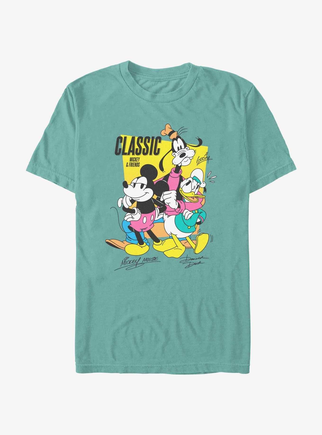 Disney Mickey Mouse Mick Don Goof Garment Dye T-Shirt - BLUE | BoxLunch