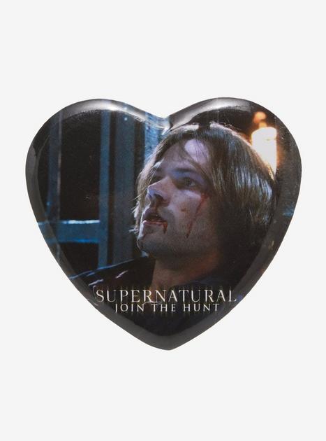 Supernatural Sam Heart Button | Hot Topic