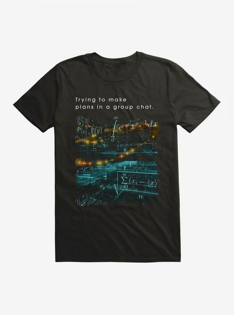 Group Chat Math Equations T-Shirt - BLACK | Hot Topic