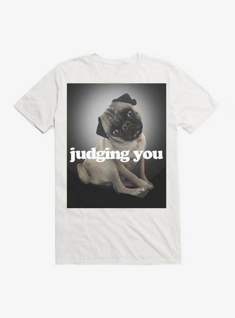 Judging You Pug T-Shirt - WHITE | Hot Topic
