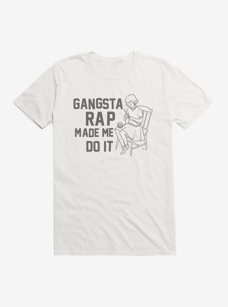 Gangsta Rap T-Shirt - WHITE | Hot Topic