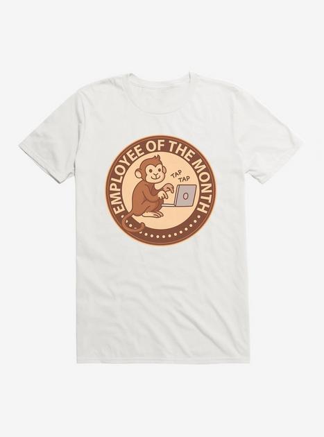 Employee Monkey T-Shirt - WHITE | Hot Topic