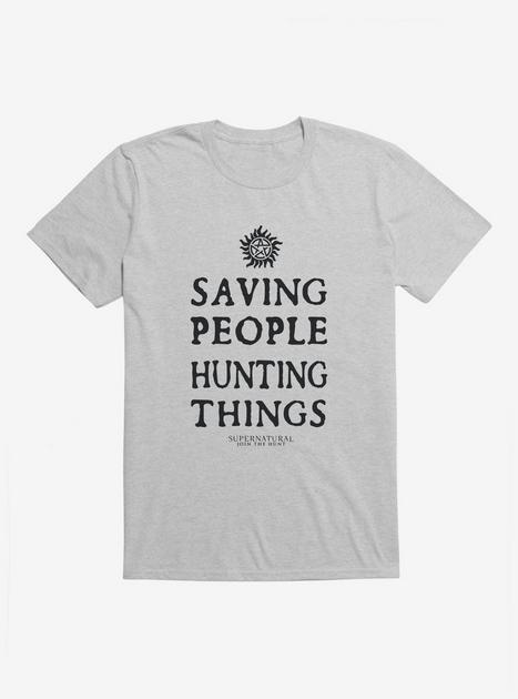 Supernatural Saving People Hunting Things T-Shirt - GREY | Hot Topic