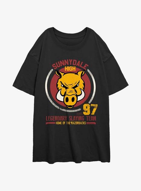 Buffy The Vampire Slayer Sundale Collegiate Girls Oversized T-Shirt ...