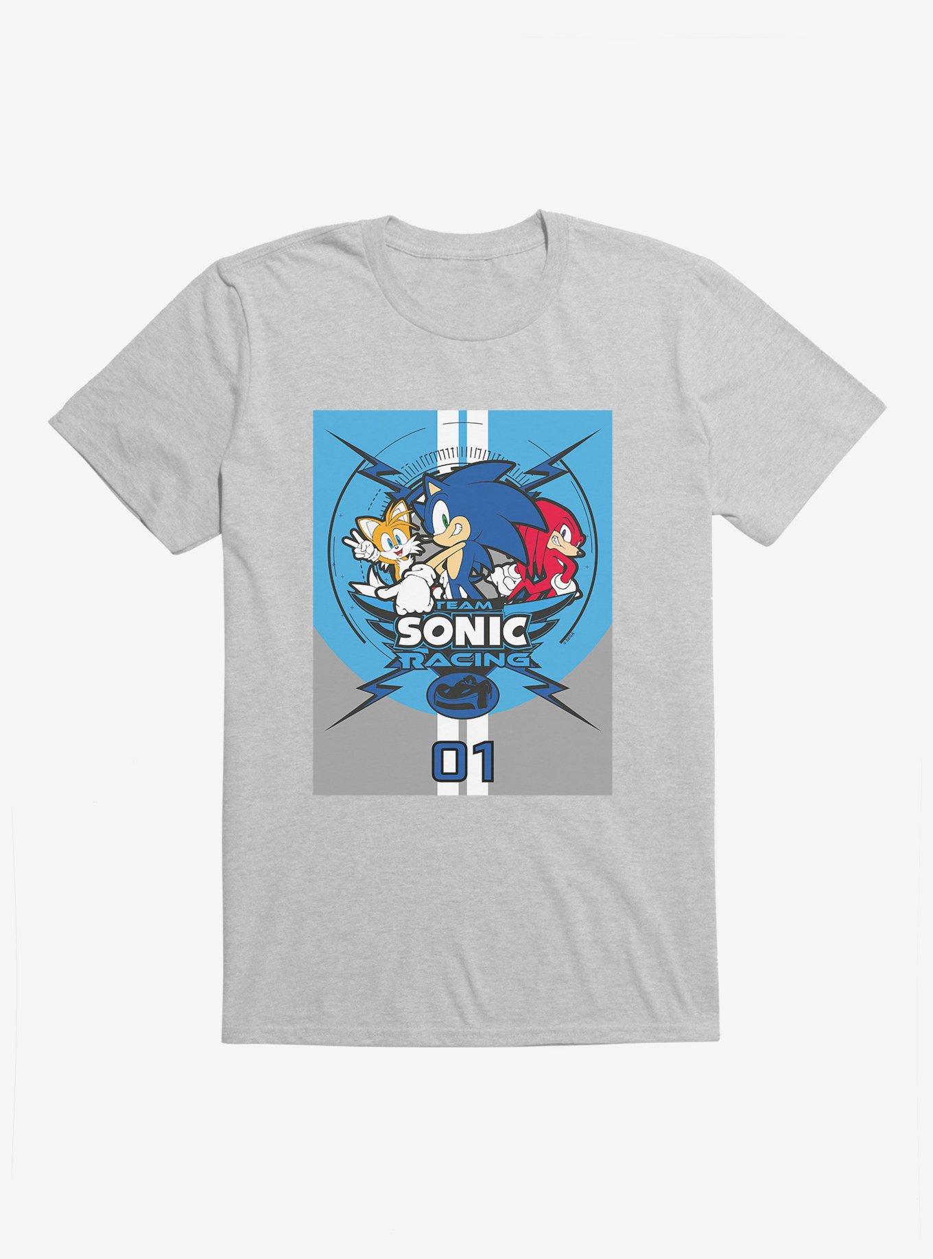 Sonic The Hedgehog Team Sonic Racing 2019 Team Sonic T-Shirt - GREY ...