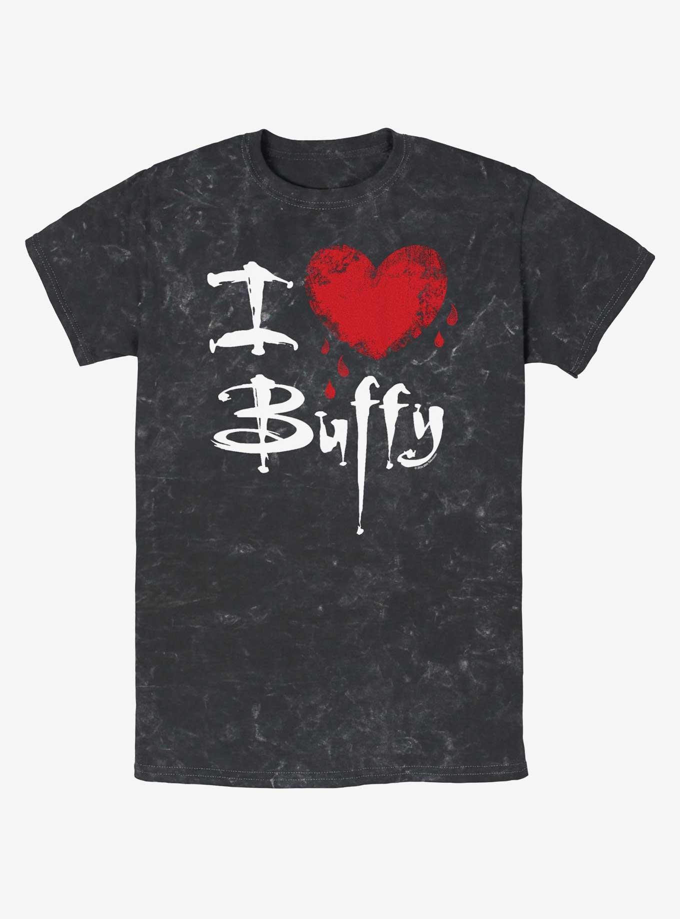 Buffy The Vampire Slayer Love Buffy Mineral Wash T-Shirt - BLACK | BoxLunch