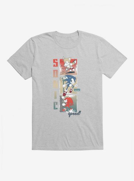 Sonic The Hedgehog Bohemian Sonic Tails Knuckles T-Shirt - GREY | Hot Topic