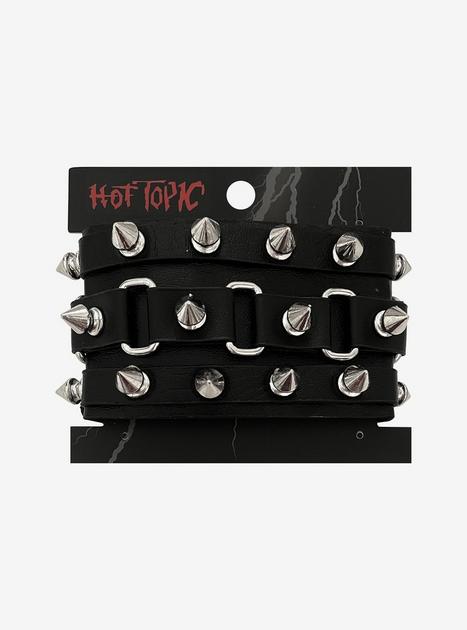 Spike Faux Leather Cuff Bracelet | Hot Topic