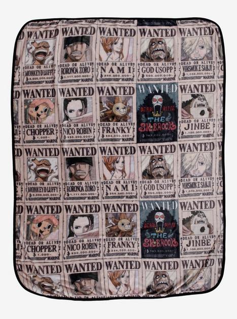 One Piece Wanted Poster Throw Blanket | Hot Topic