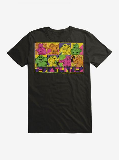 Teenage Mutant Ninja Turtles Team Turtles Group Poses Comic Black T ...