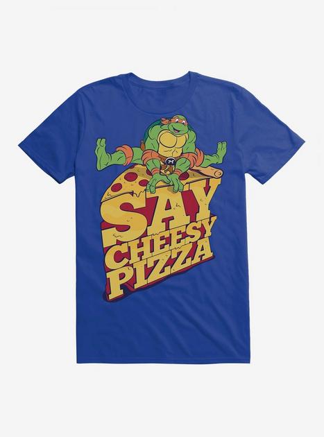 Teenage Mutant Ninja Turtles Leonardo Say Cheesy Pizza T-Shirt - BLUE ...