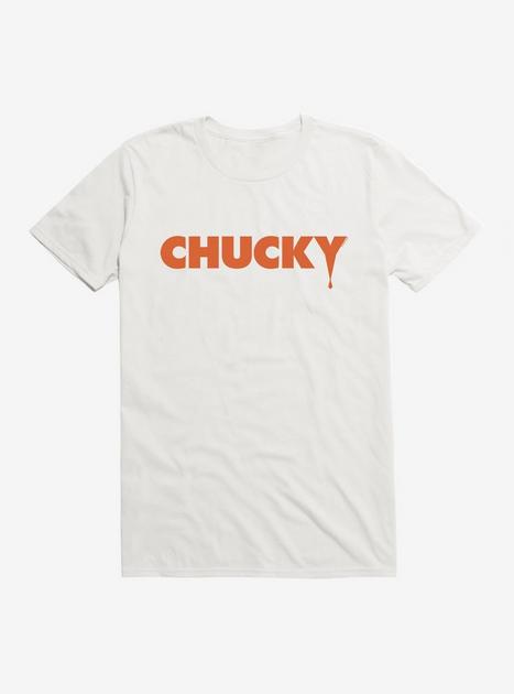 Chucky Classic Red Logo Drip T-Shirt - WHITE | Hot Topic