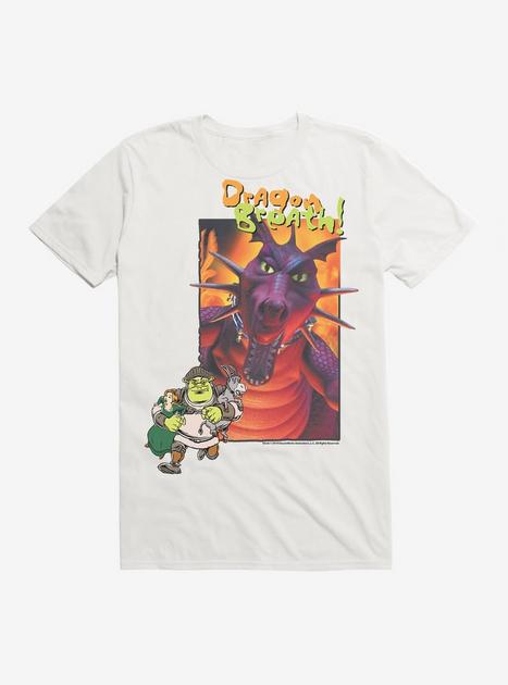 Shrek Dragon Breath Poster T-Shirt - WHITE | BoxLunch
