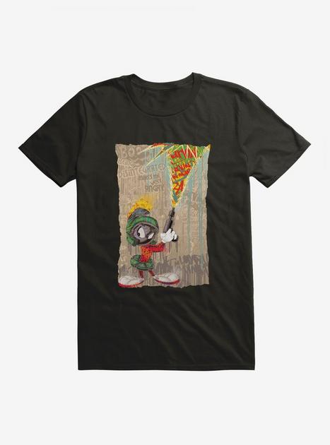 Looney Tunes Marvin The Martian Mania T-Shirt - BLACK | BoxLunch
