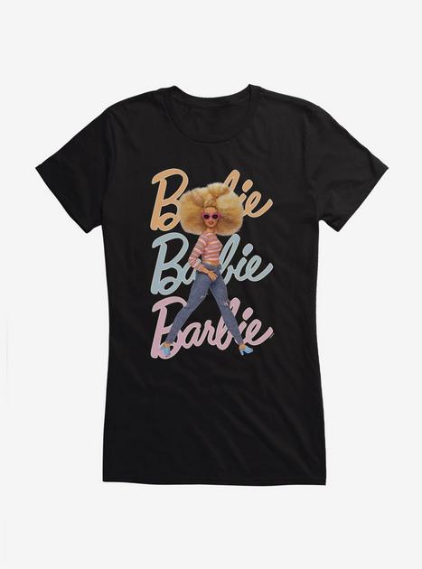 Barbie Tri-Logo Girls T-Shirt - BLACK | Hot Topic