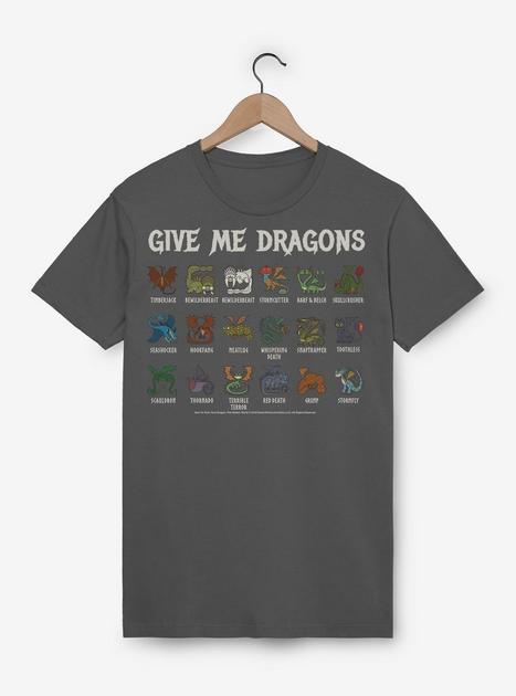 How To Train Your Dragon Give Me Dragons List T-Shirt - GREY | BoxLunch