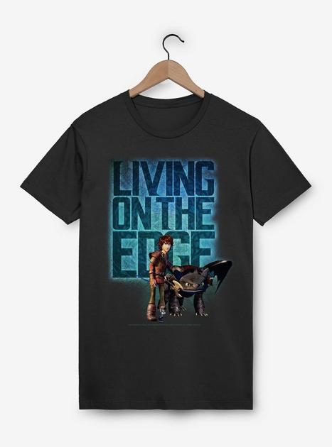 How To Train Your Dragon Living on the Edge T-Shirt - BLACK | BoxLunch