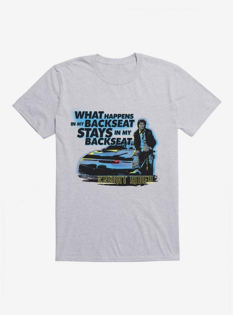 Knight Rider What Happens In The Backseat T-Shirt - GREY | BoxLunch