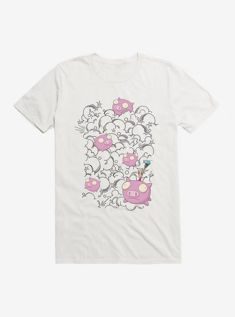 Invader Zim Pig Stampede T-Shirt - WHITE | Hot Topic