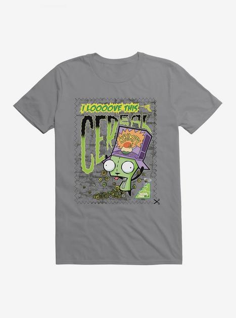 Invader Zim I Love Cereal T-Shirt - GREY | Hot Topic