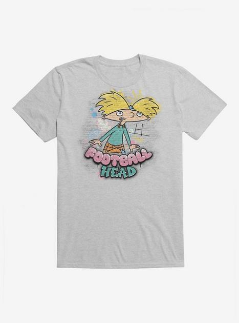 Hey Arnold! Football Head T-Shirt - GREY | Hot Topic