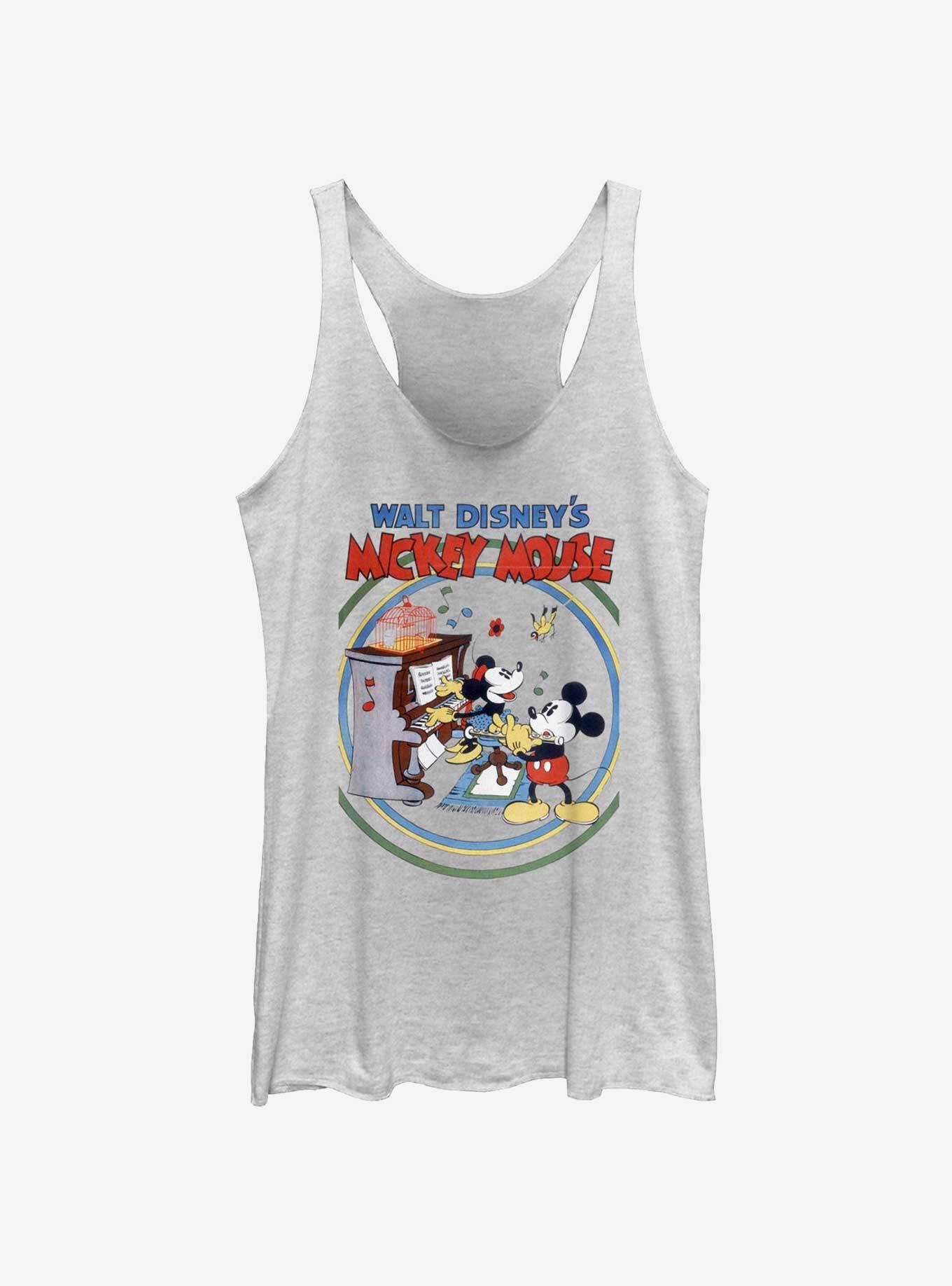 Disney Mickey Mouse Piano Minnie And Mickey Womens Tank - WHITE | BoxLunch