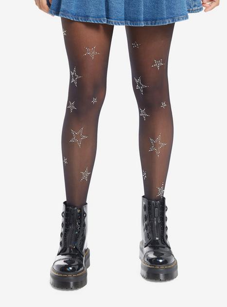 Rhinestone Star Tights | Hot Topic