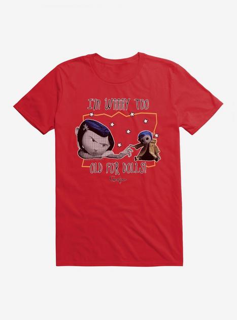 Coraline Too Old For Dolls T Shirt Red Hot Topic