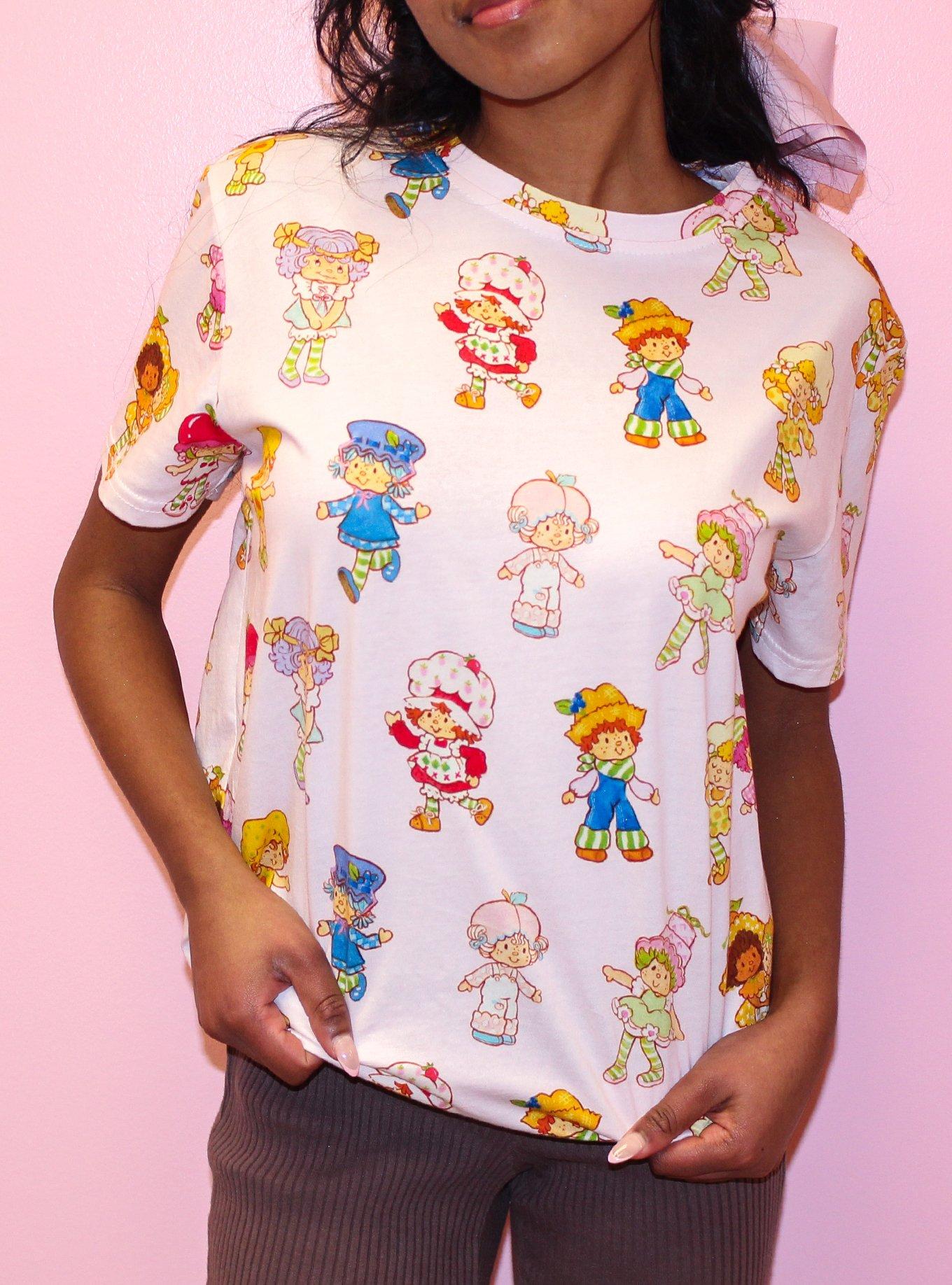 Cakeworthy Strawberry Shortcake Vintage Allover Print T-Shirt | BoxLunch