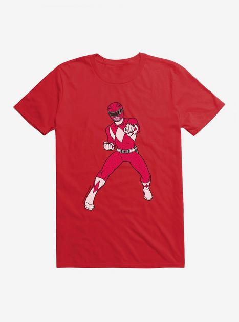 Mighty Morphin Power Rangers Red Ranger Punch T-Shrt - RED | Hot Topic