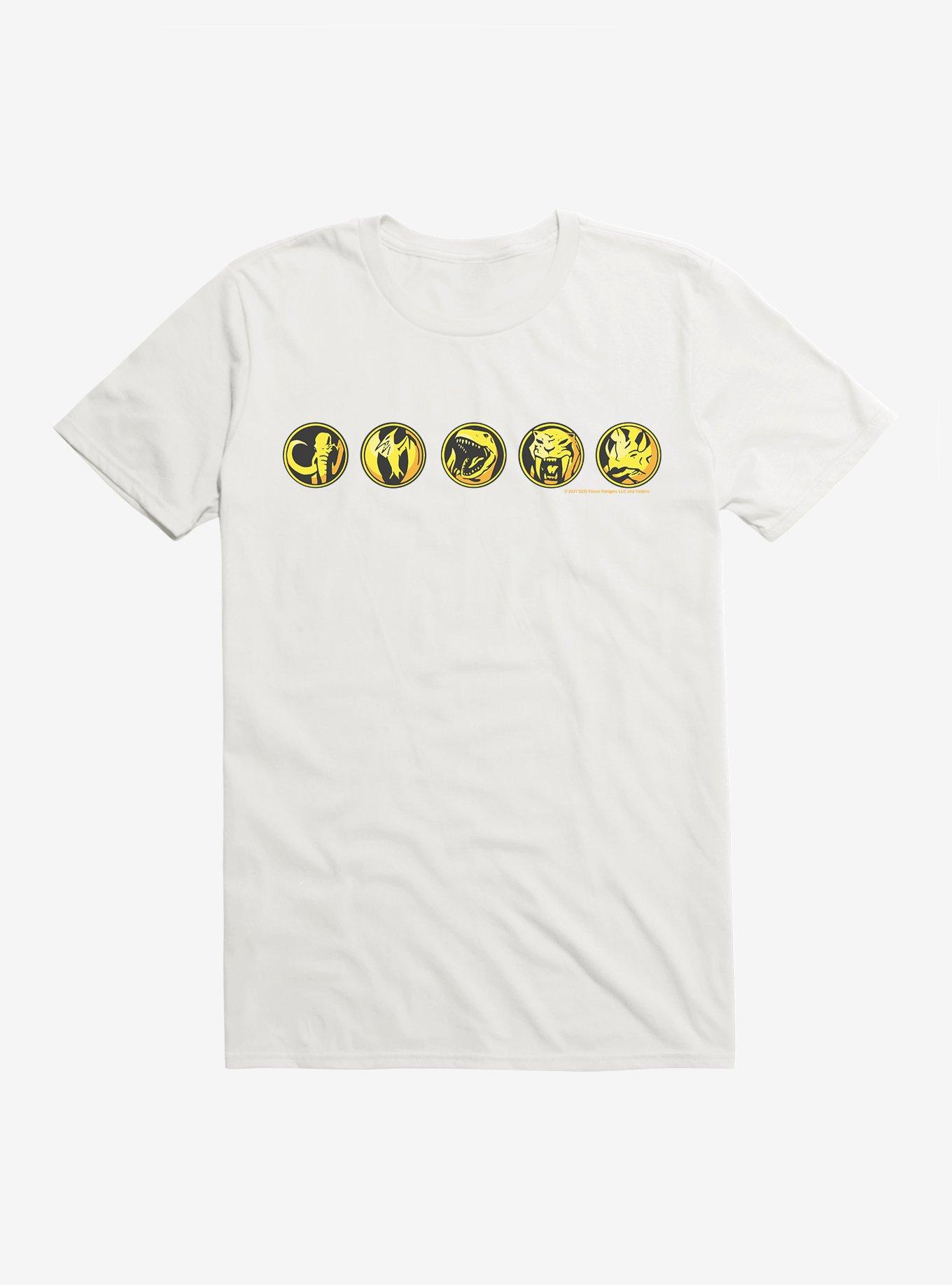 Mighty Morphin Power Rangers Morph Gold Symbols T-Shrt - WHITE | Hot Topic