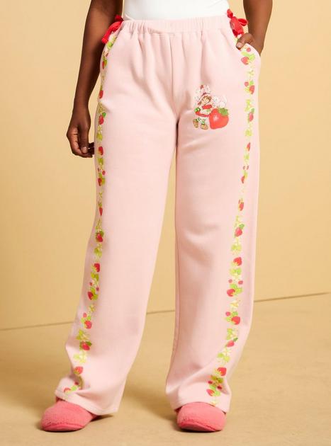 Strawberry Shortcake Strawberry Stripes Wide Leg Women's Sweatpants ...