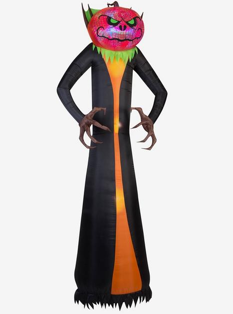 Giant Jack-O'-Lantern Reaper Psychedelic Light Inflatable Decor | Hot Topic