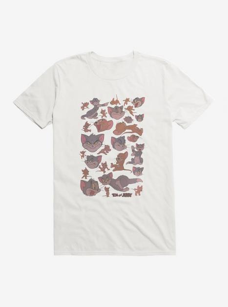 Tom And Jerry Strike A Pose T-Shirt - WHITE | Hot Topic
