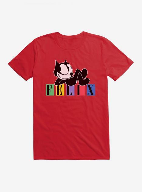 Felix The Cat Laid Back Felix T-Shirt - RED | Hot Topic