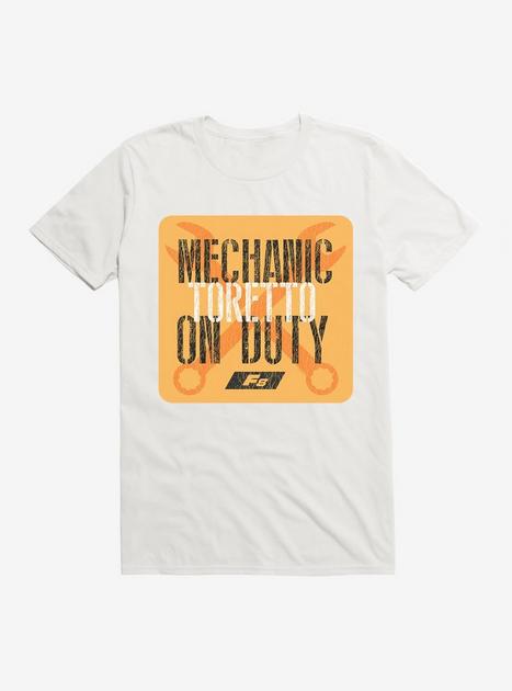 The Fate Of The Furious Mechanic On Duty T-Shirt - WHITE | Hot Topic