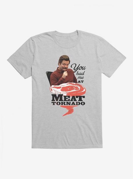 Parks And Recreation Meat Tornado T-Shirt - GREY | Hot Topic
