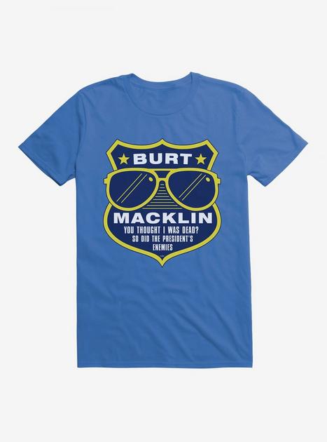 Parks And Recreation Burt Macklin Badge T-Shirt - BLUE | Hot Topic