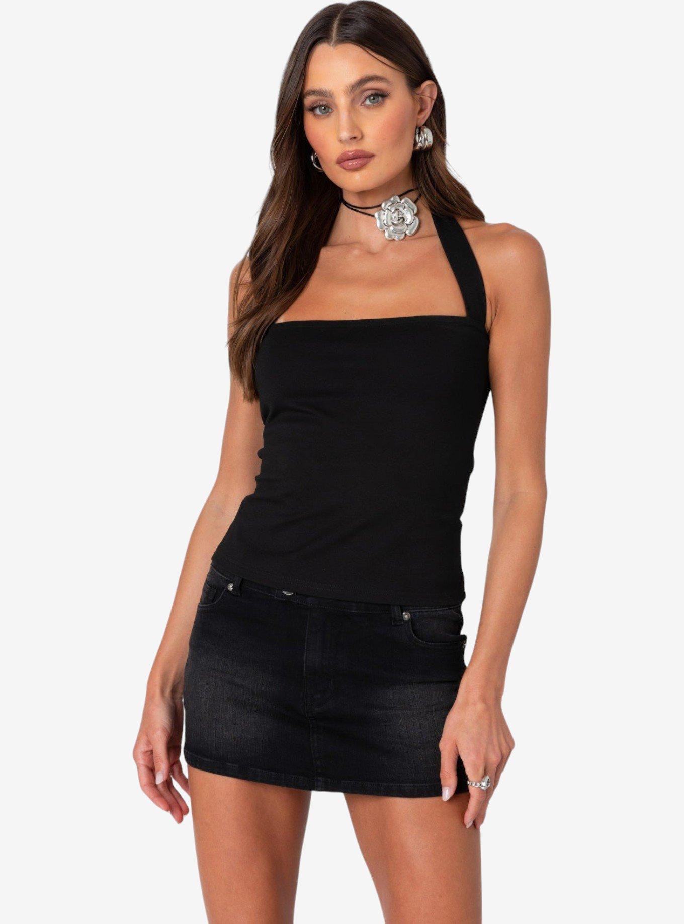 Edikted Marisol Straight Neck Halter Top | Hot Topic