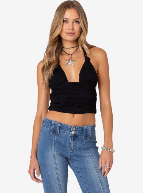 Edikted Lillie Knotted Halter Top Hot Topic