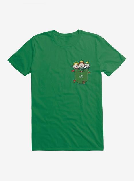 Elf Faux Pocket Elves T-Shirt - GREEN | Hot Topic