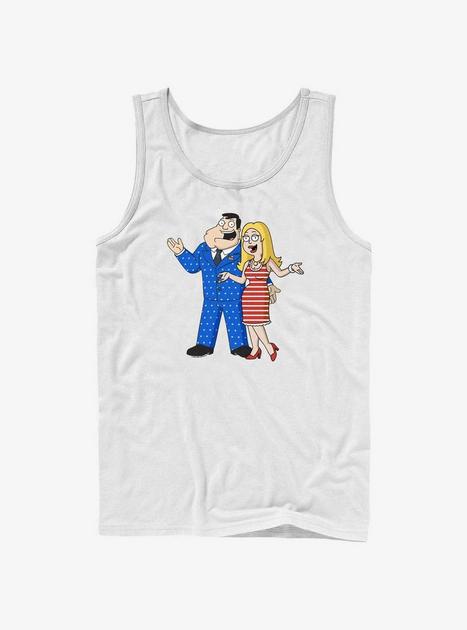American Dad Stan & Fran Pose Tank - WHITE | Hot Topic