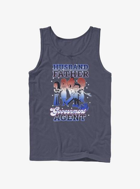 American Dad Goverment Agent Tank - BLUE | Hot Topic