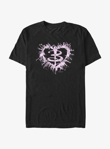 Buffy The Vampire Slayer Buffy Heart Logo T-Shirt - BLACK | Hot Topic