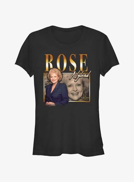 The Golden Girls Rose Retro Girls T-Shirt - BLACK | Hot Topic