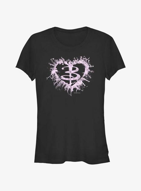 Buffy The Vampire Slayer Buffy Heart Logo Girls T-Shirt - BLACK | Hot Topic