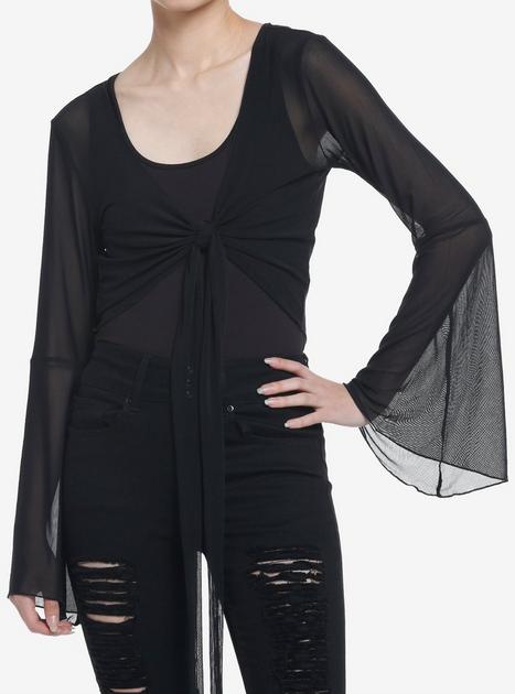 Cosmic Aura Mesh Bell Sleeve Girls Shrug | Hot Topic