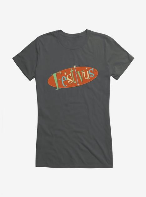 Seinfeld Festivus Logo Girls T Shirt Grey Hot Topic